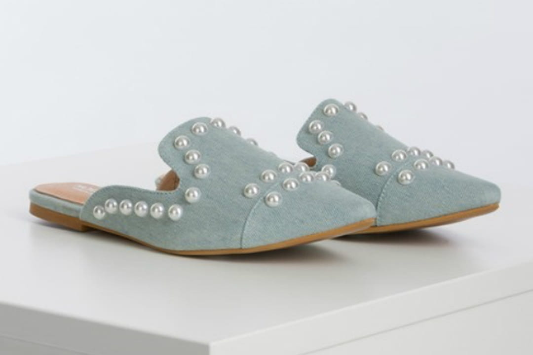Mules à perles de Morgan
