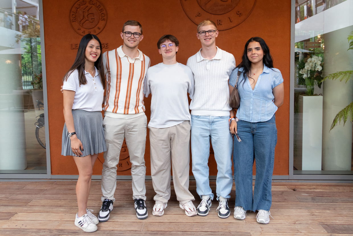 Alexis et Felix Lebrun en belle compagnie à Roland-Garros