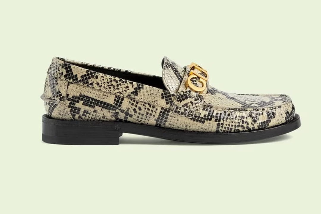 Mocassins à imprimé python