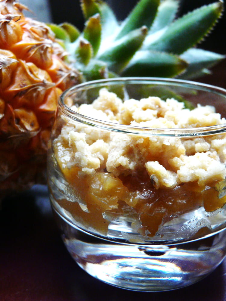 Recette de Crumble ananas cardamome