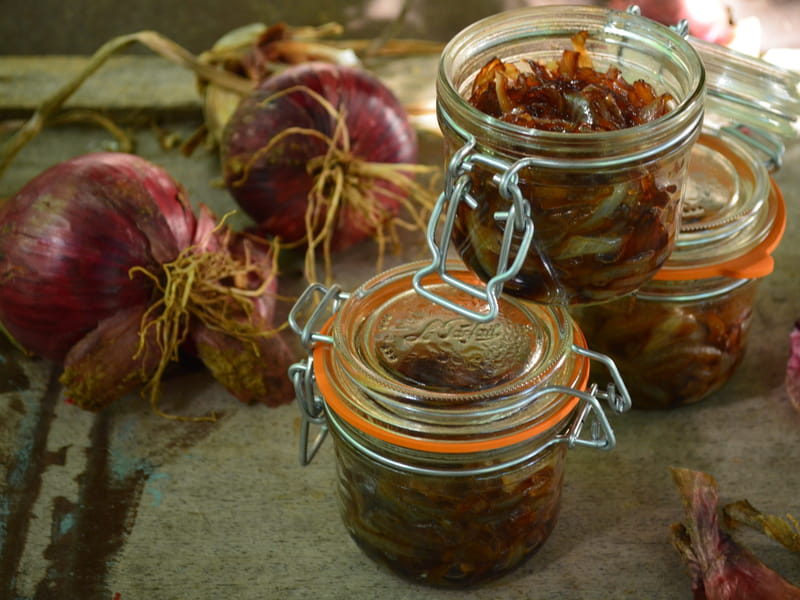 Recette de Conserves de confit d'oignons