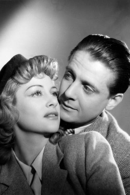 Avec Jean Desailly sur le tournage de "Carré des Valets", 1947