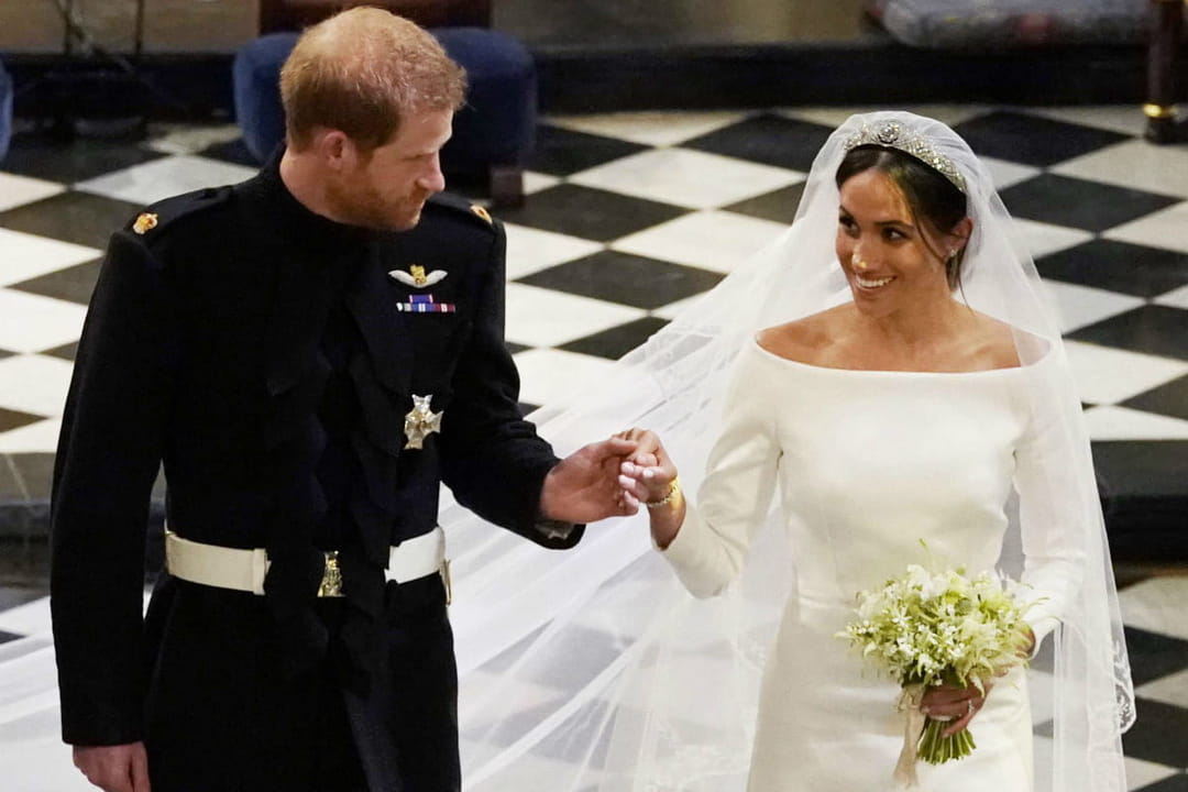 Meghan Markle en robe de mariée Givenchy