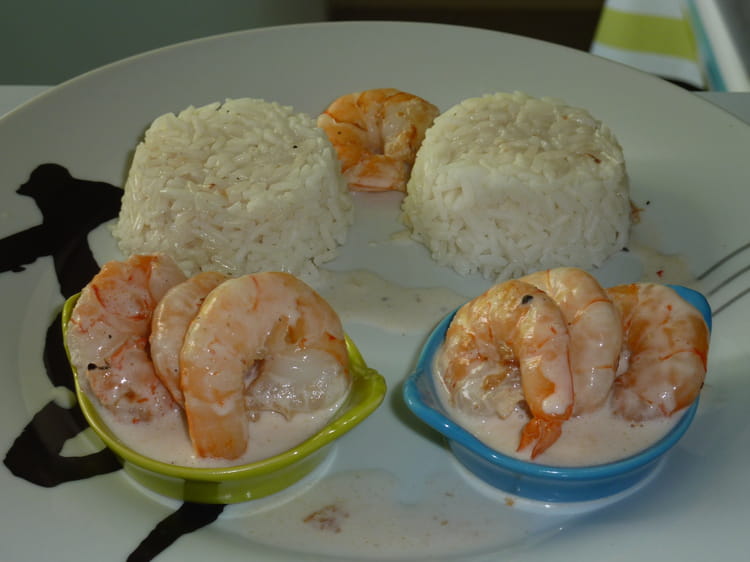 Recette de Camarons au lait de coco