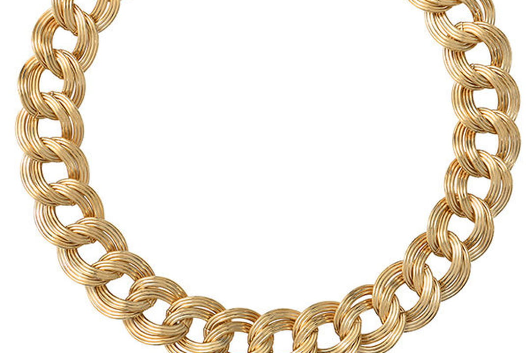 Collier torsade plat