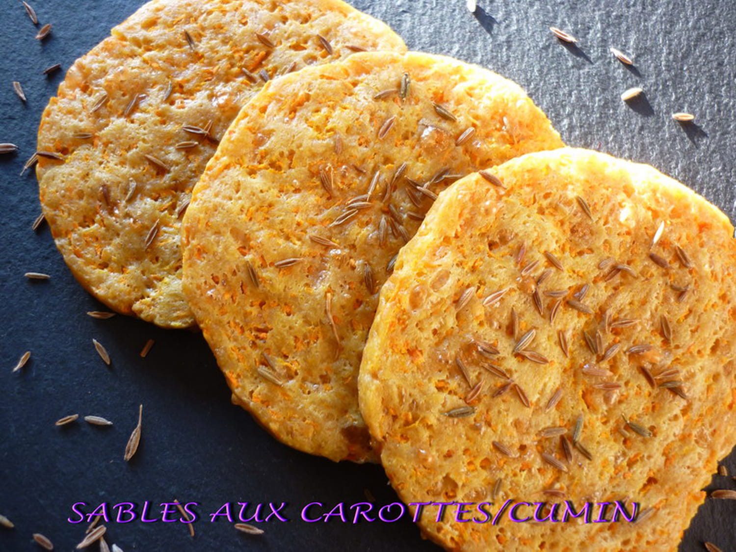 Recette de Biscuits aux carottes et au cumin