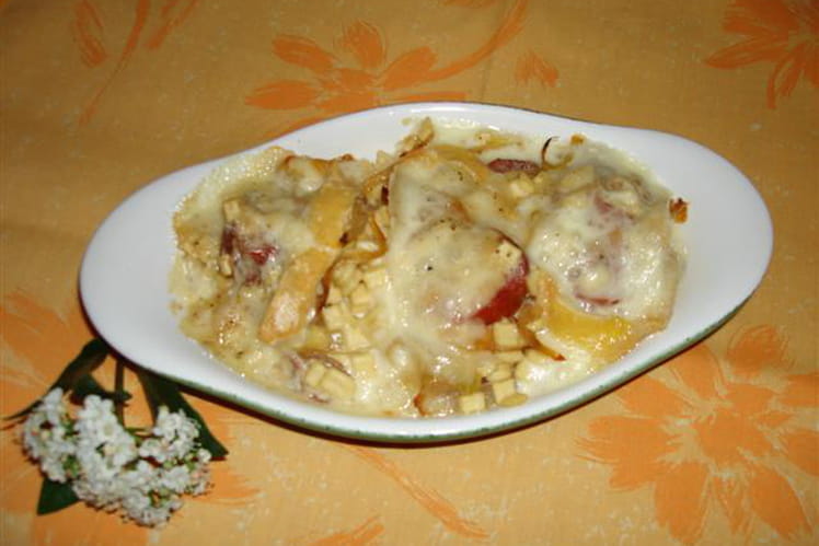 Gratin de crozets à la savoyarde
