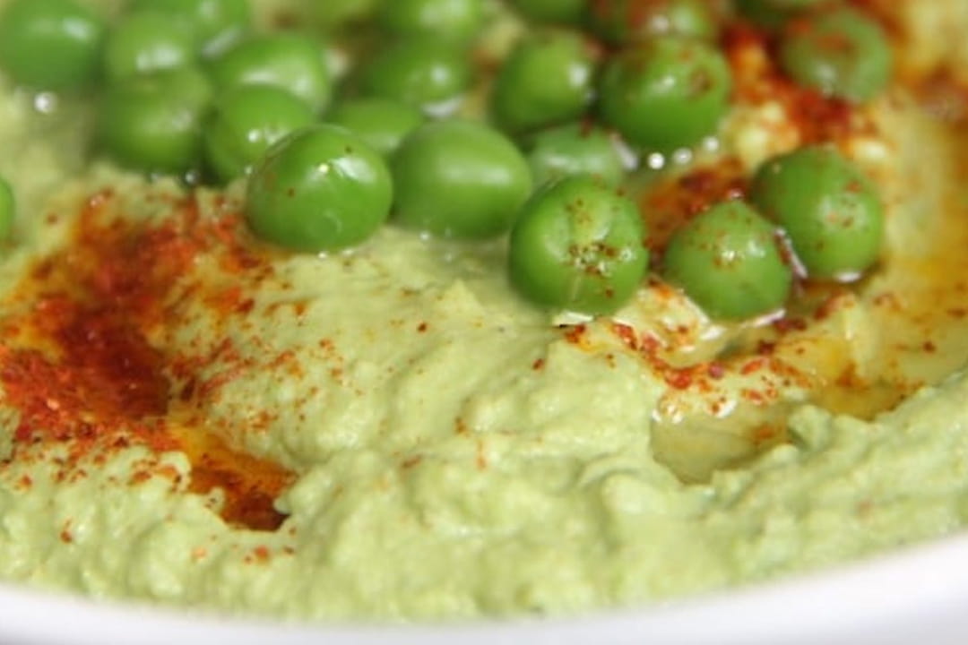 Houmous de petits pois au cumin