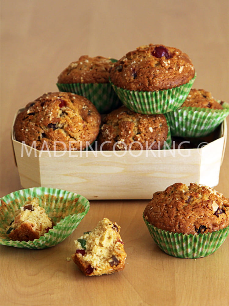 Mini muffins aux fruits confits