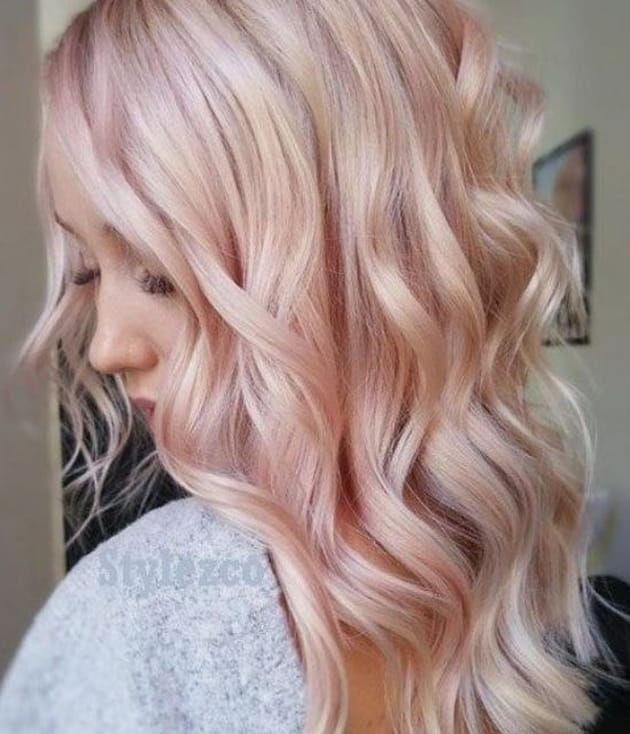 Reflets rose gold discrets