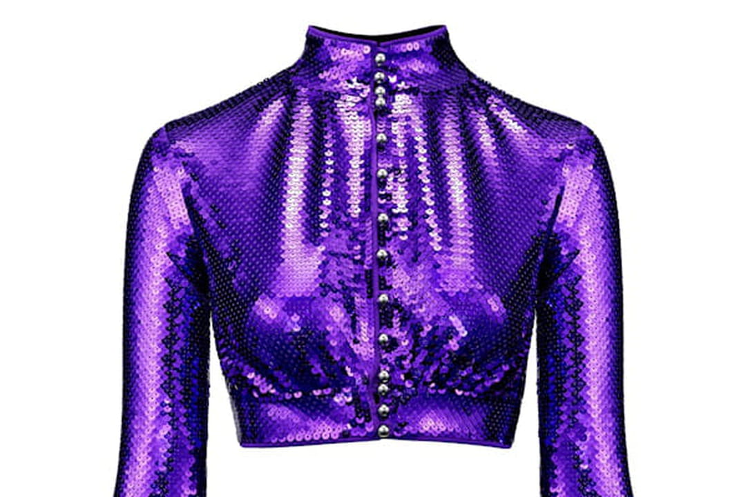 Top violet métallisé