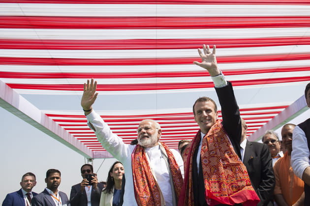 Emmanuel Macron et Narendra Modi