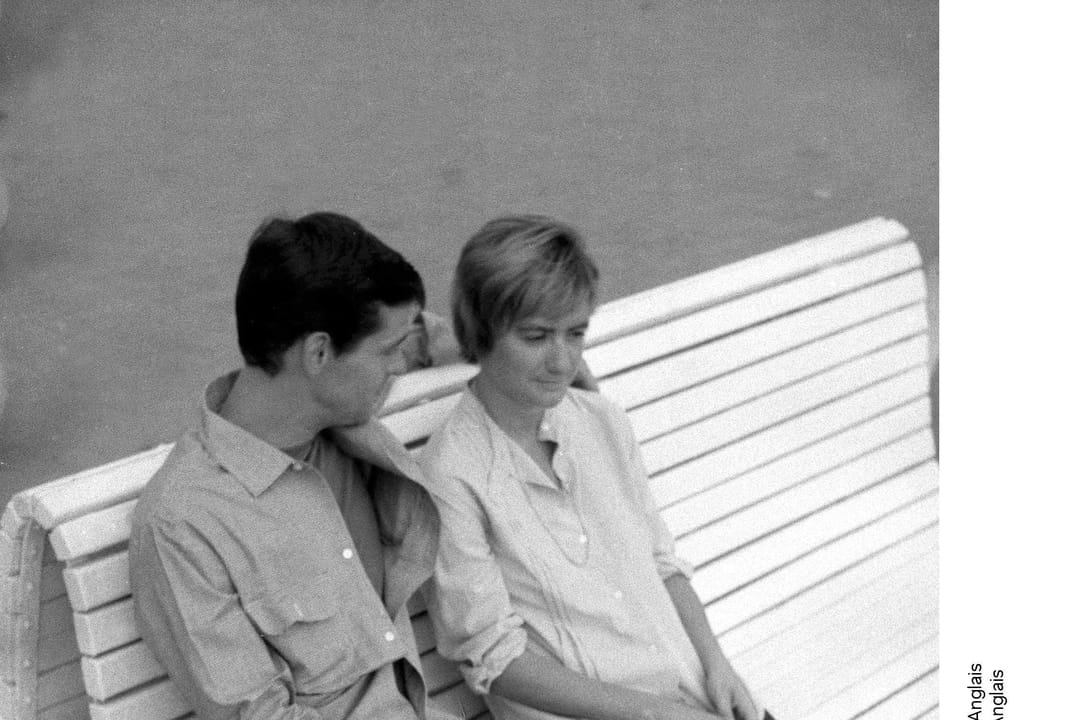 En compagnie de son deuxième mari, le mannequin américain Bob Westhoff