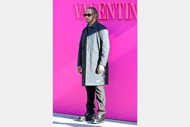 Lewis Hamilton au défilé Valentino