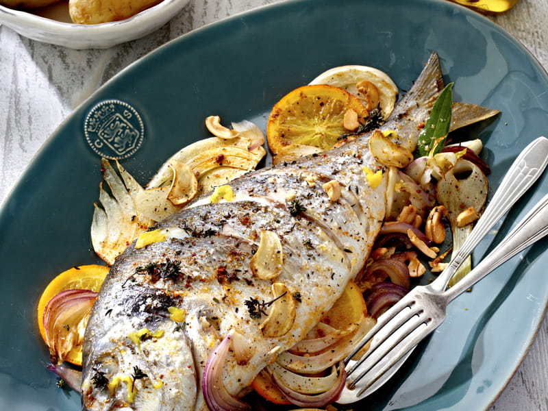 Recette de Dorade au barbecue, fenouil à l'orange