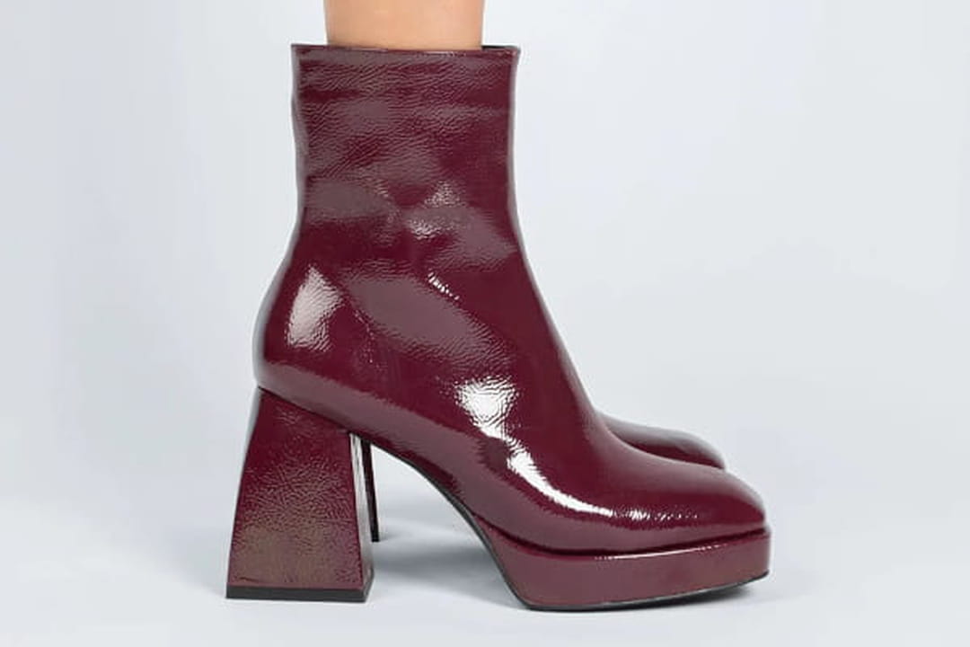 Bottines bordeaux