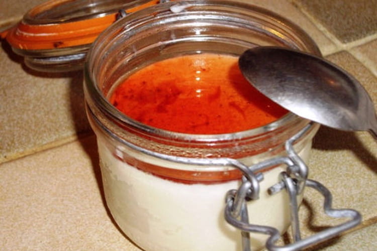 Panna cotta vanille-fraise inratable