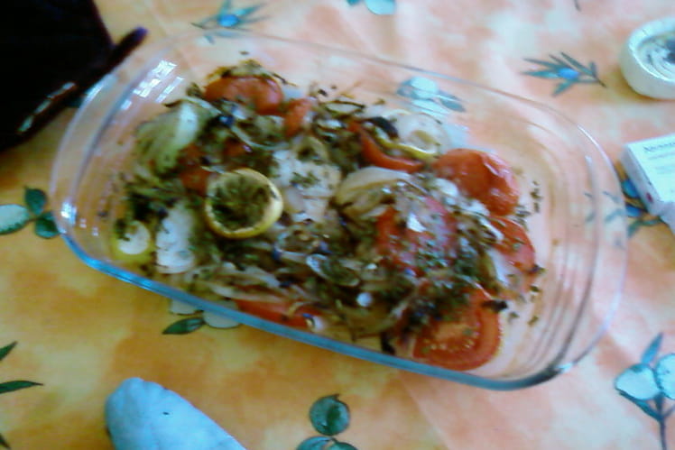 Recette de Poissons au four aux petits légumes