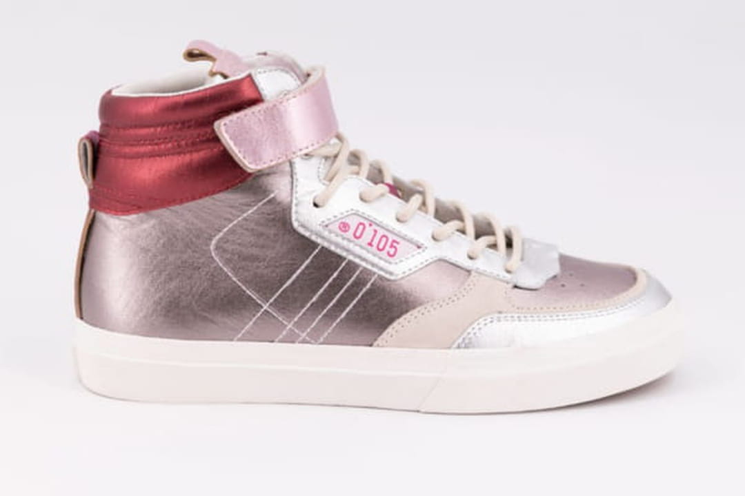 Baskets rose métallisé