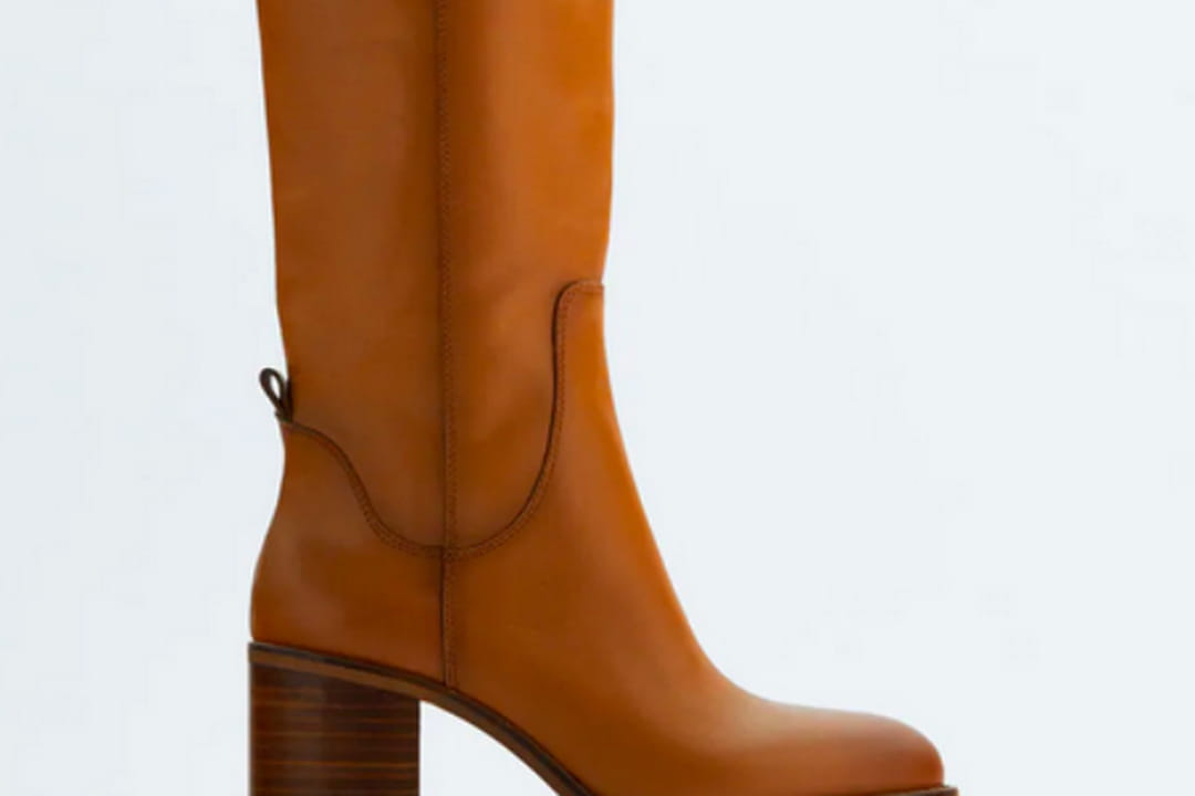Bottes en cuir marron de Zara