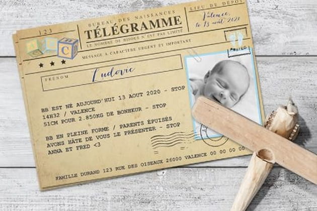 Un faire-part télégramme