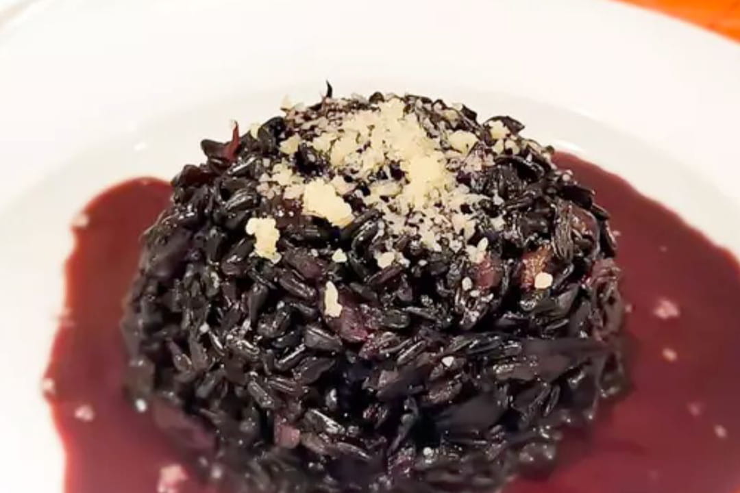 Risotto venere au saumon fumé sans lactose