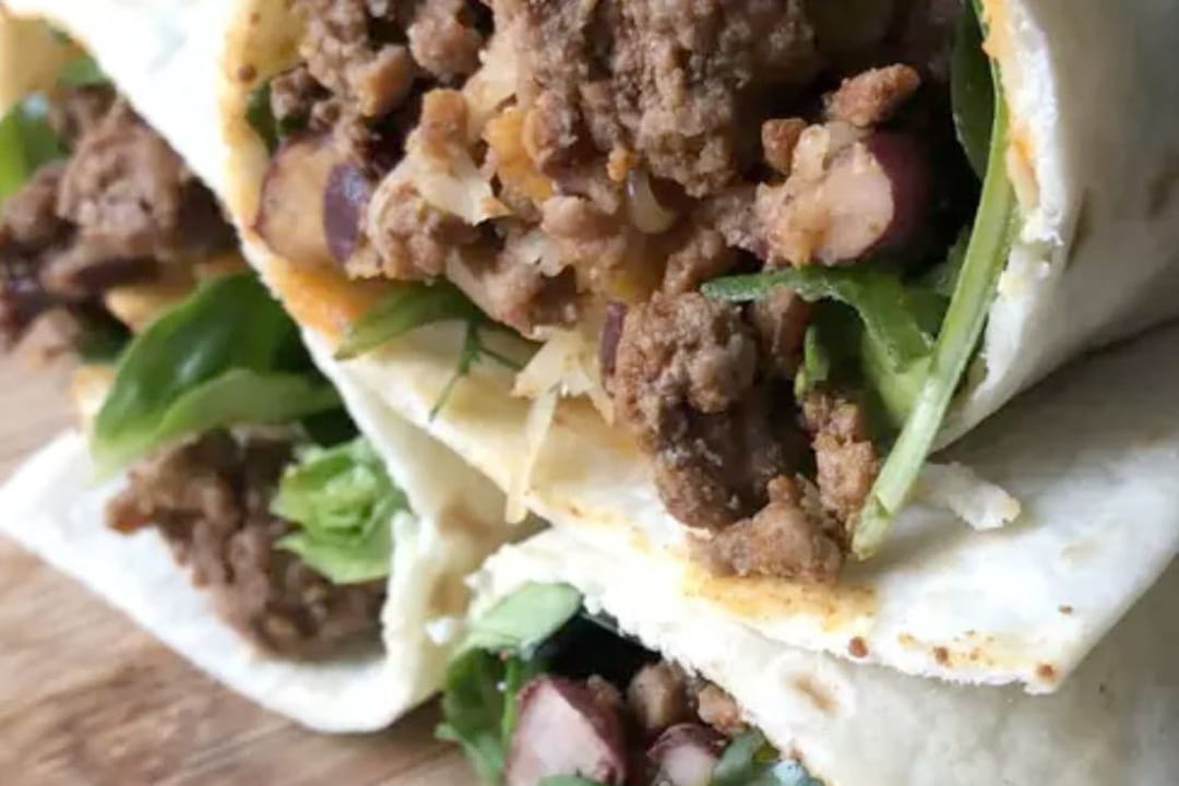 Burrito healthy et express bœuf-haricots rouges