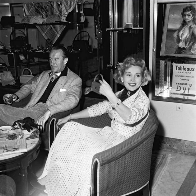 En 1953 avec son 3è mari, George Sanders