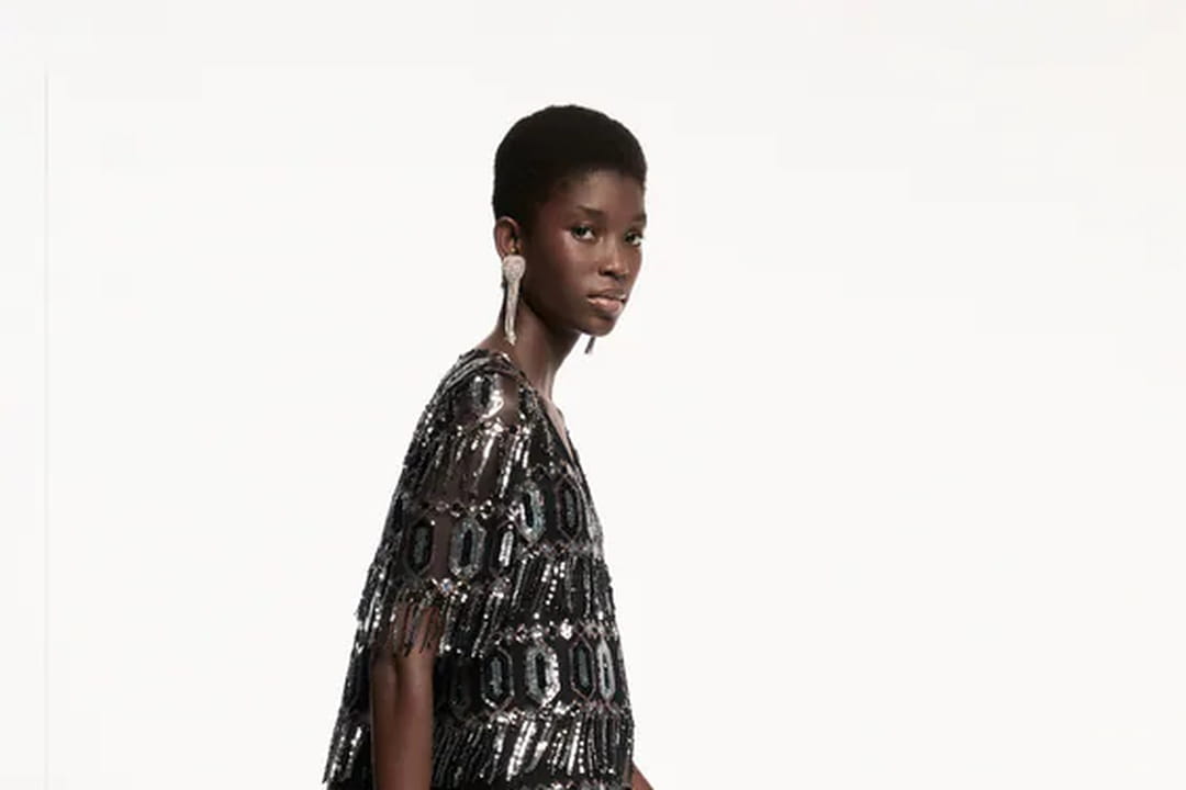 Robe à paillettes et franges de Zara