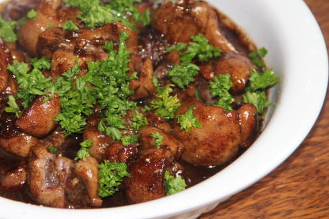 Rognon de veau au vinaigre balsamique et à l'ail