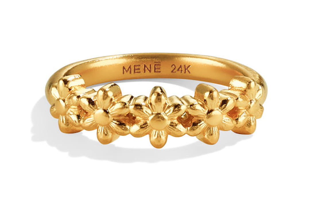 Bague fleurs en or 24 Carats