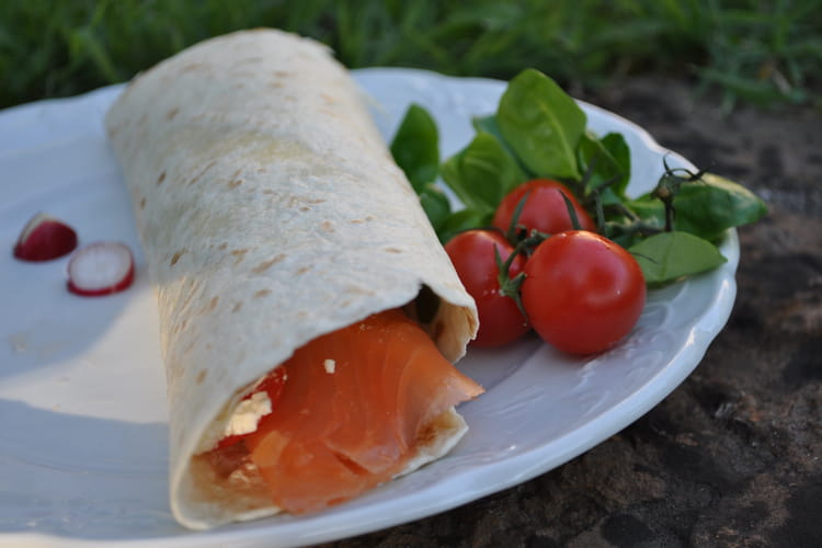 Recette de Wrap de saumon fumé