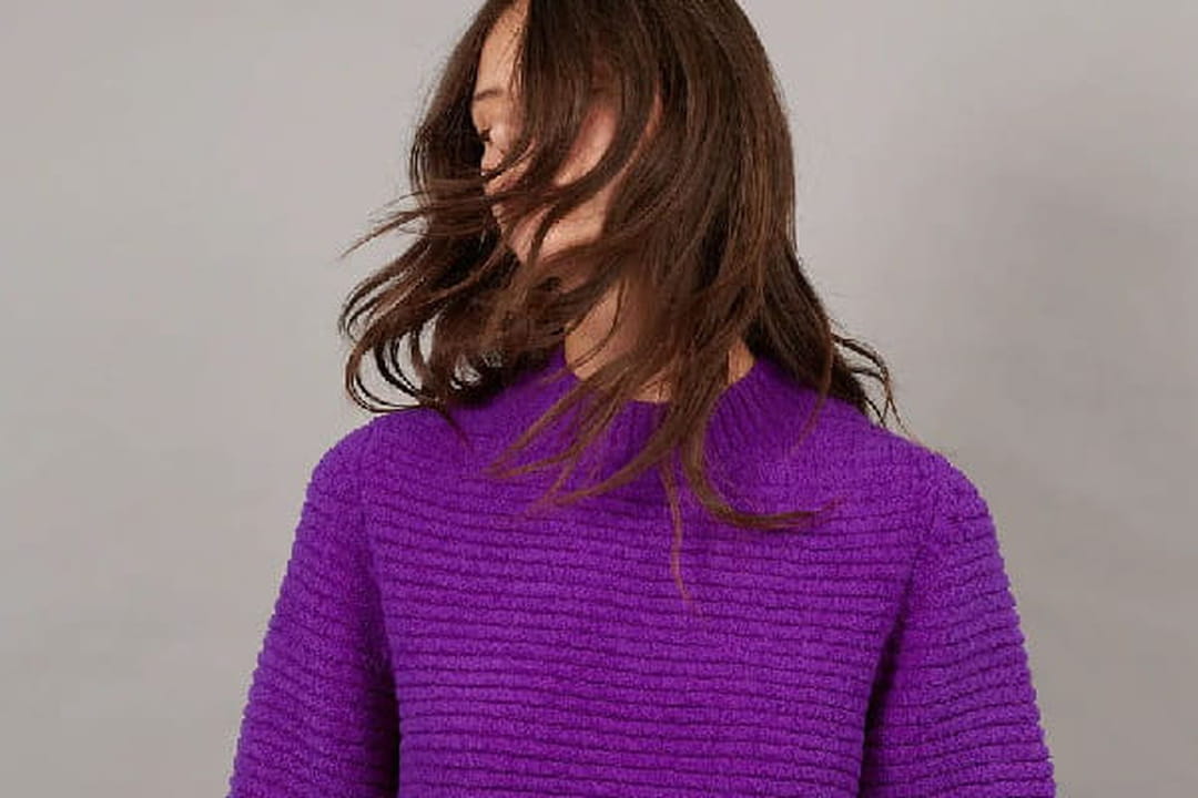 Pull en laine violet