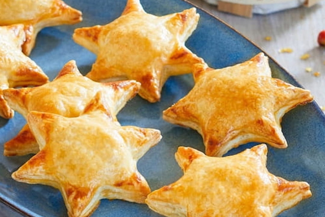 Feuilletés étoile de Noël aux champignons et Tentation de Saint-Félicien