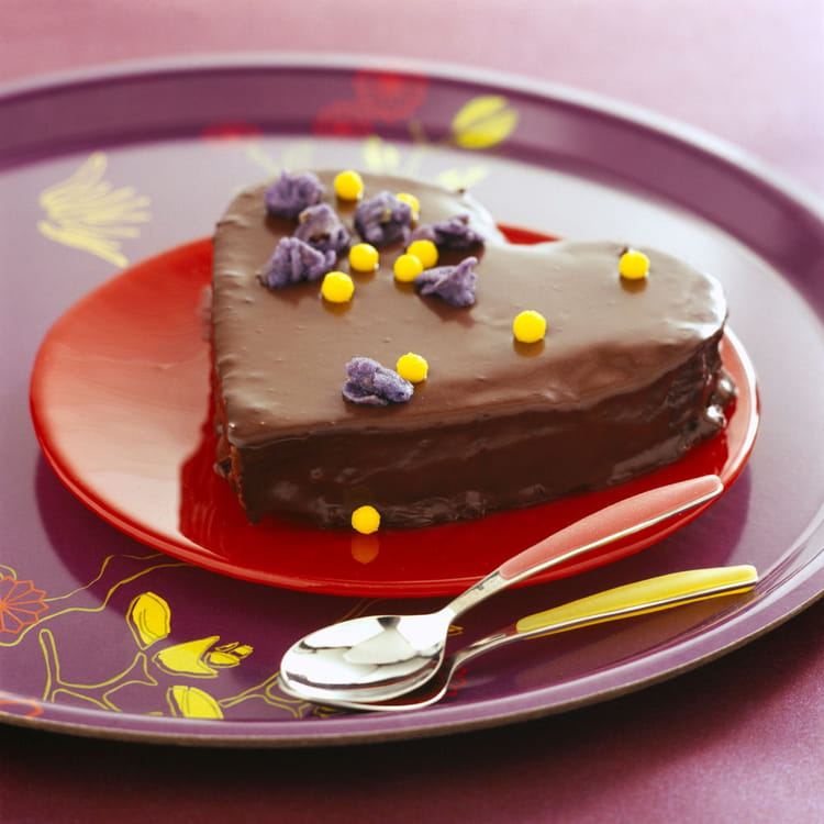 Gâteau coeur tendre au chocolat