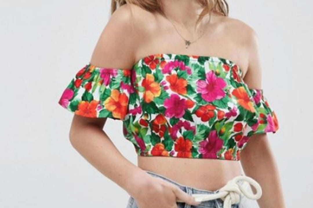 Crop top tropical d'Asos