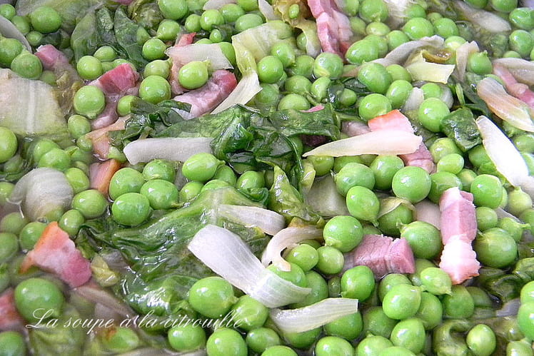Recette de Petits pois à la française