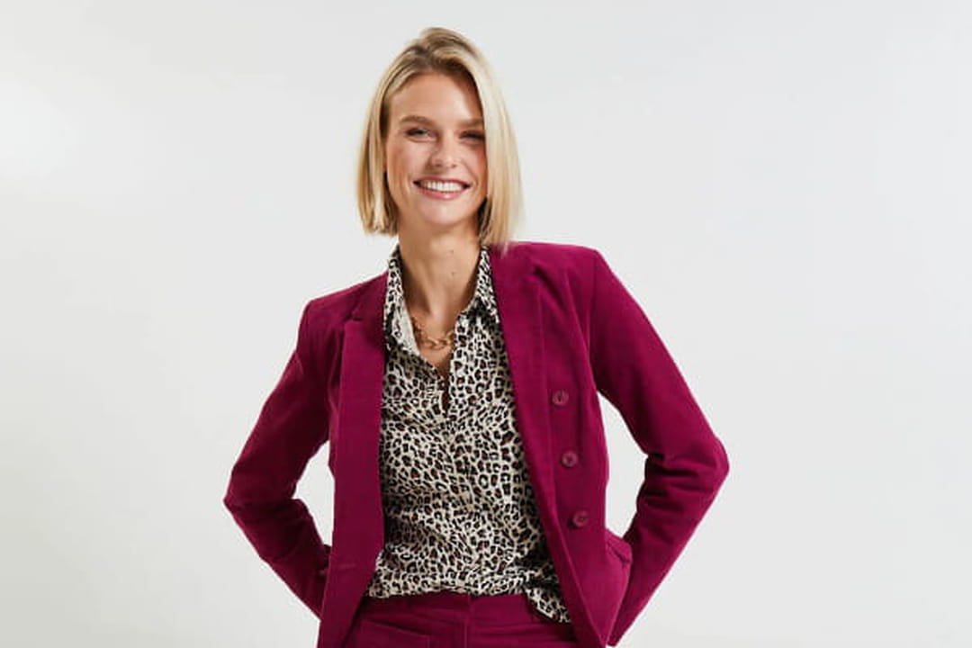 Veste blazer framboise