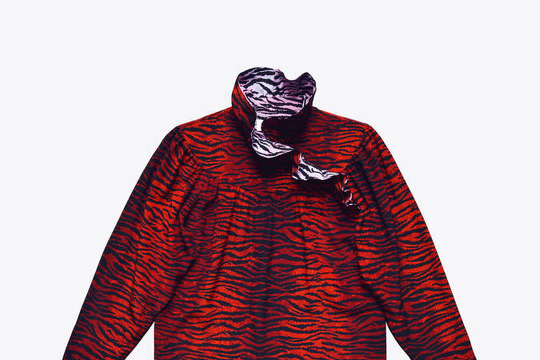 Chemisier zébré rouge