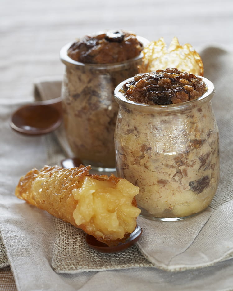 Recette de Petits pots de pommes à l'épeautre, miel et épices