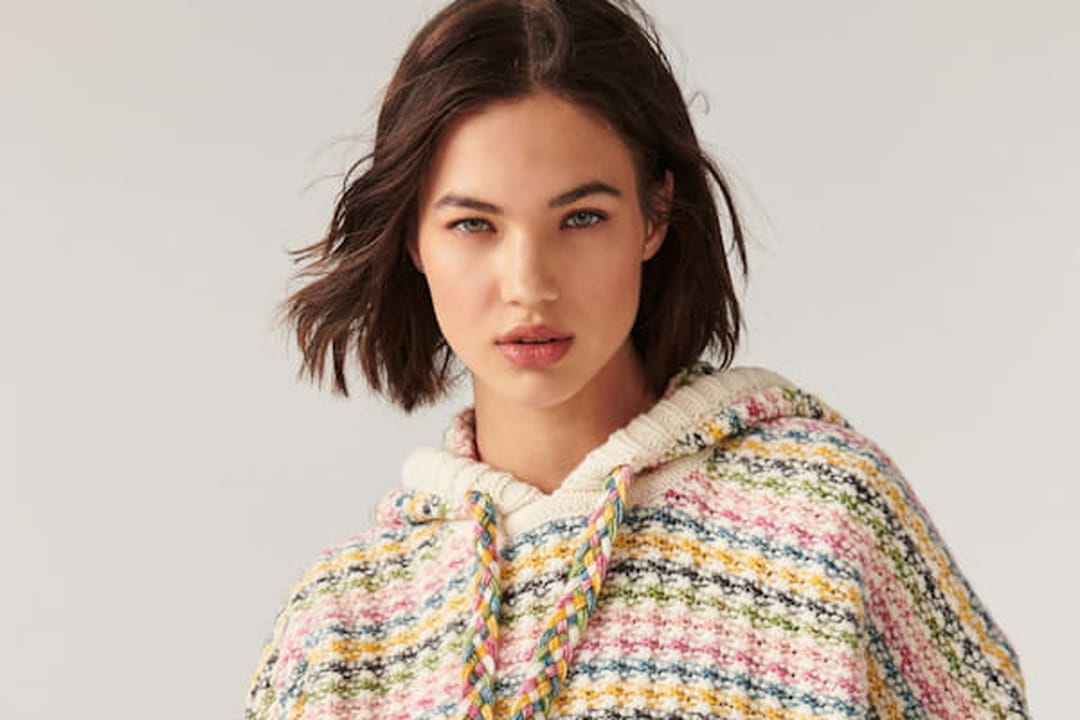 Pull en maille multicolore