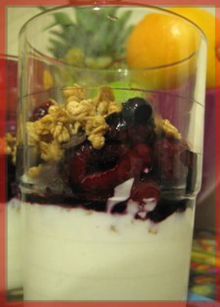 Recette de Fromage blanc aux fruits rouges