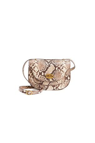 Sac à main en cuir imprimé python