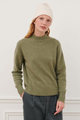 Pull en cachemire effet brossé