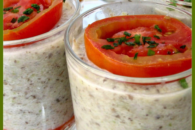 Recette de Verrines de tomates fraîches