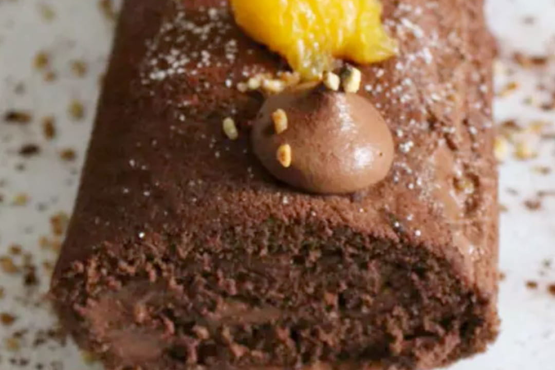 Roulé au chocolat et orange