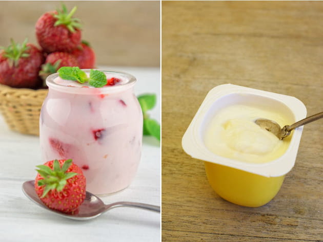 Yaourt aux fruits ou petit suisse