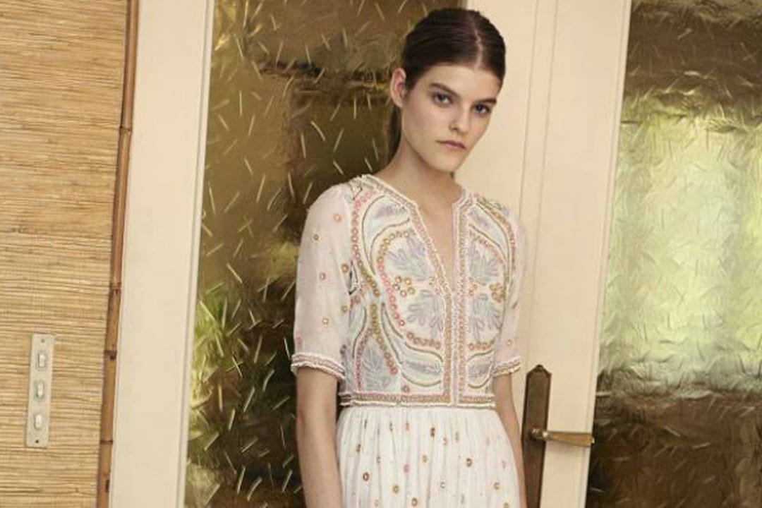 Robe longue "Organdi Cashmere" de Manoush