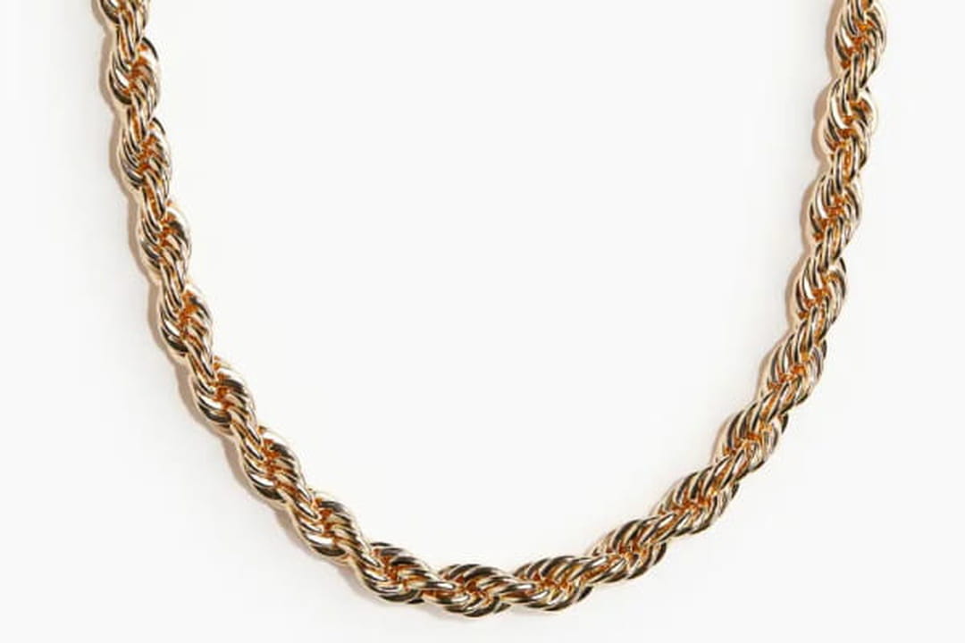 Collier court en maille corde