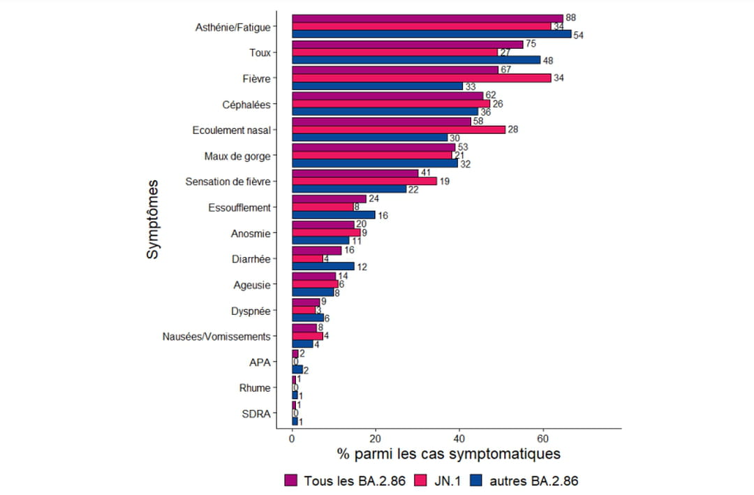 Variant Covid JN.1 : 70% en France, symptômes en janvier